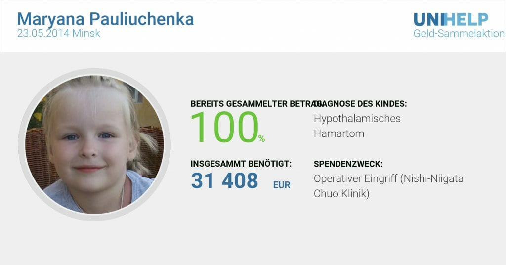 Maryana Pauliuchenka - Wie kann man Geld überweisen? - Gemeinnütziger Verein UNIHELP e.V.